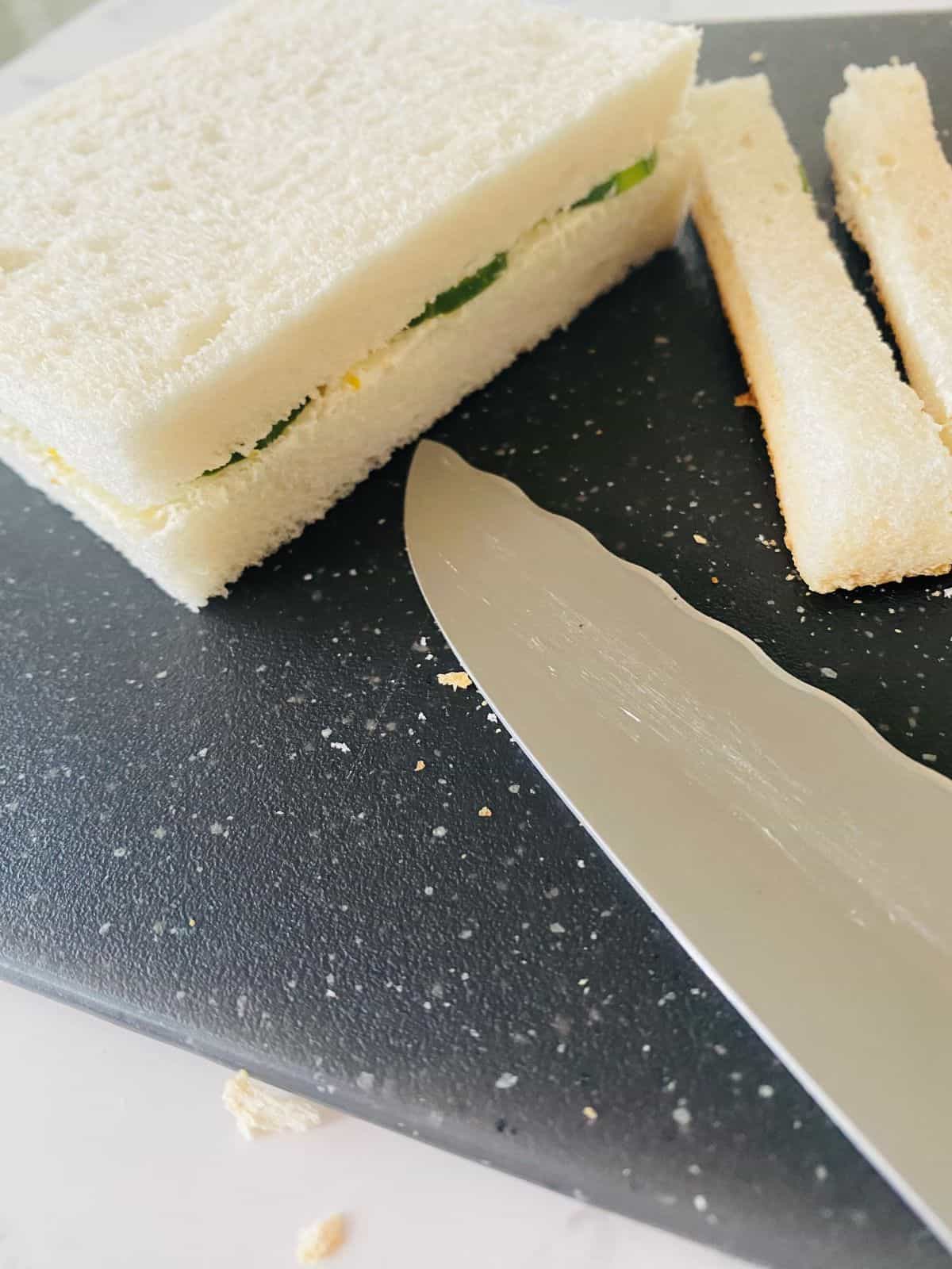 Cucumber Finger Sandwiches - Flower & Sugar
